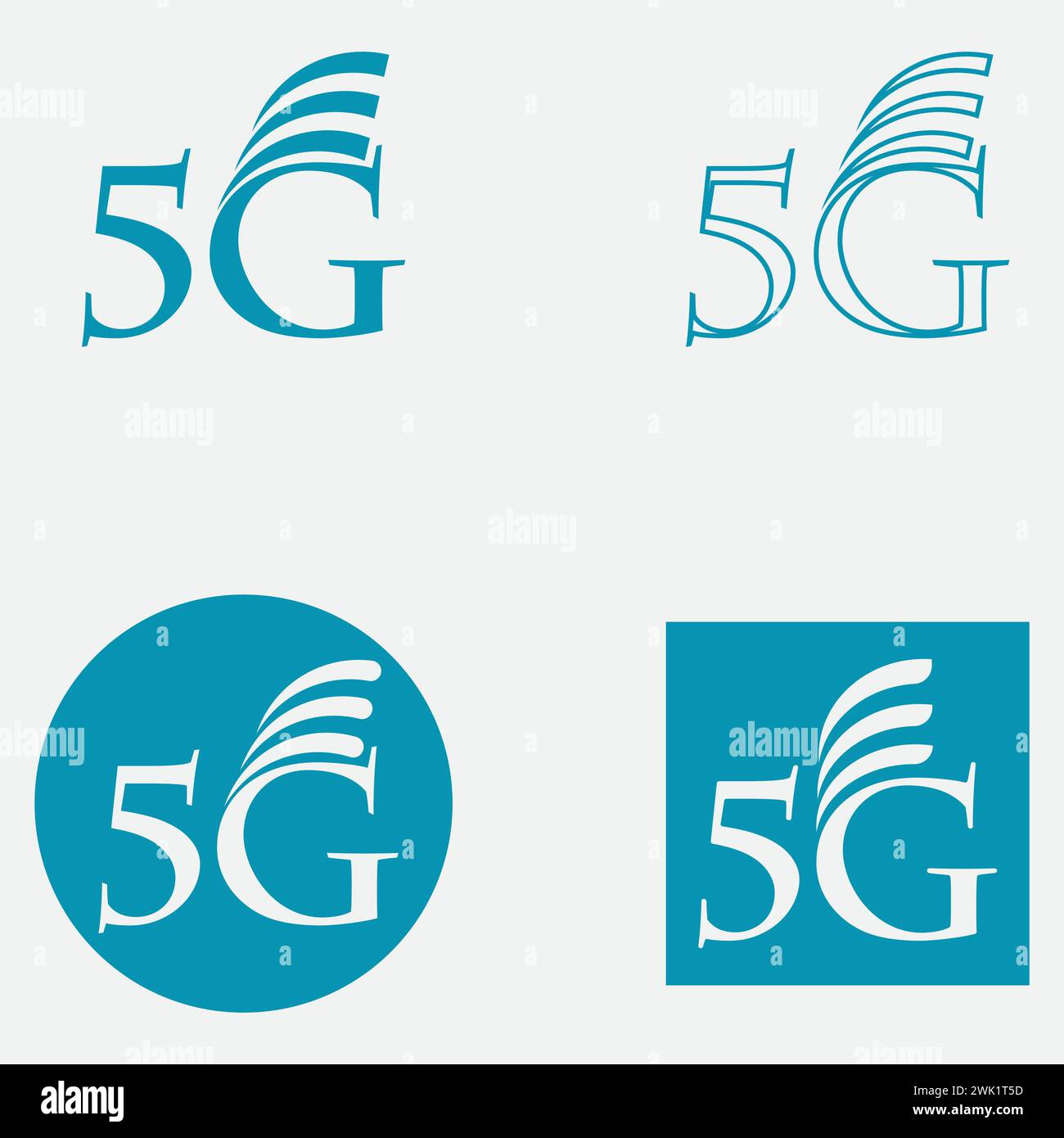 5 G icon set logo vector Stock Vector Image & Art - Alamy