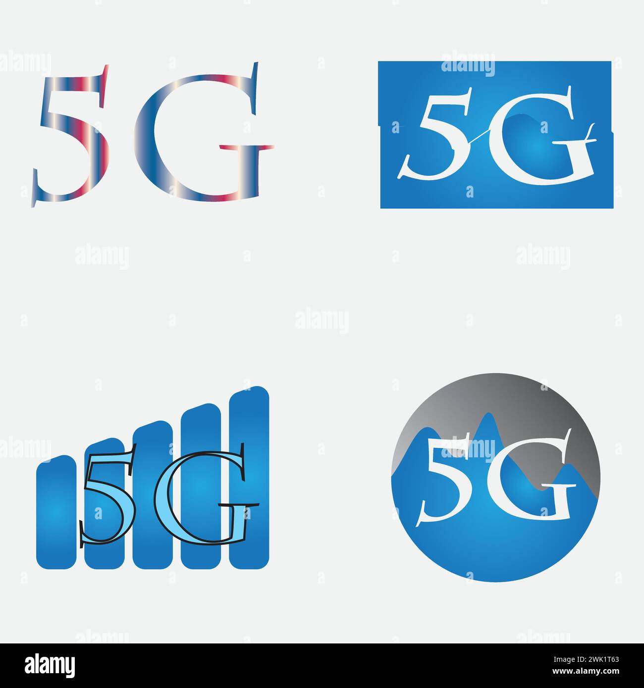 5 G icon set logo vector Stock Vector Image & Art - Alamy