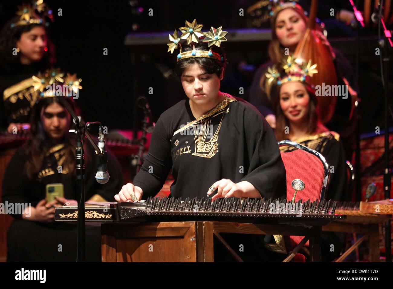 Baghdad, Iraq. 17th Feb, 2024. Female musicians from Sumeryat Music ...