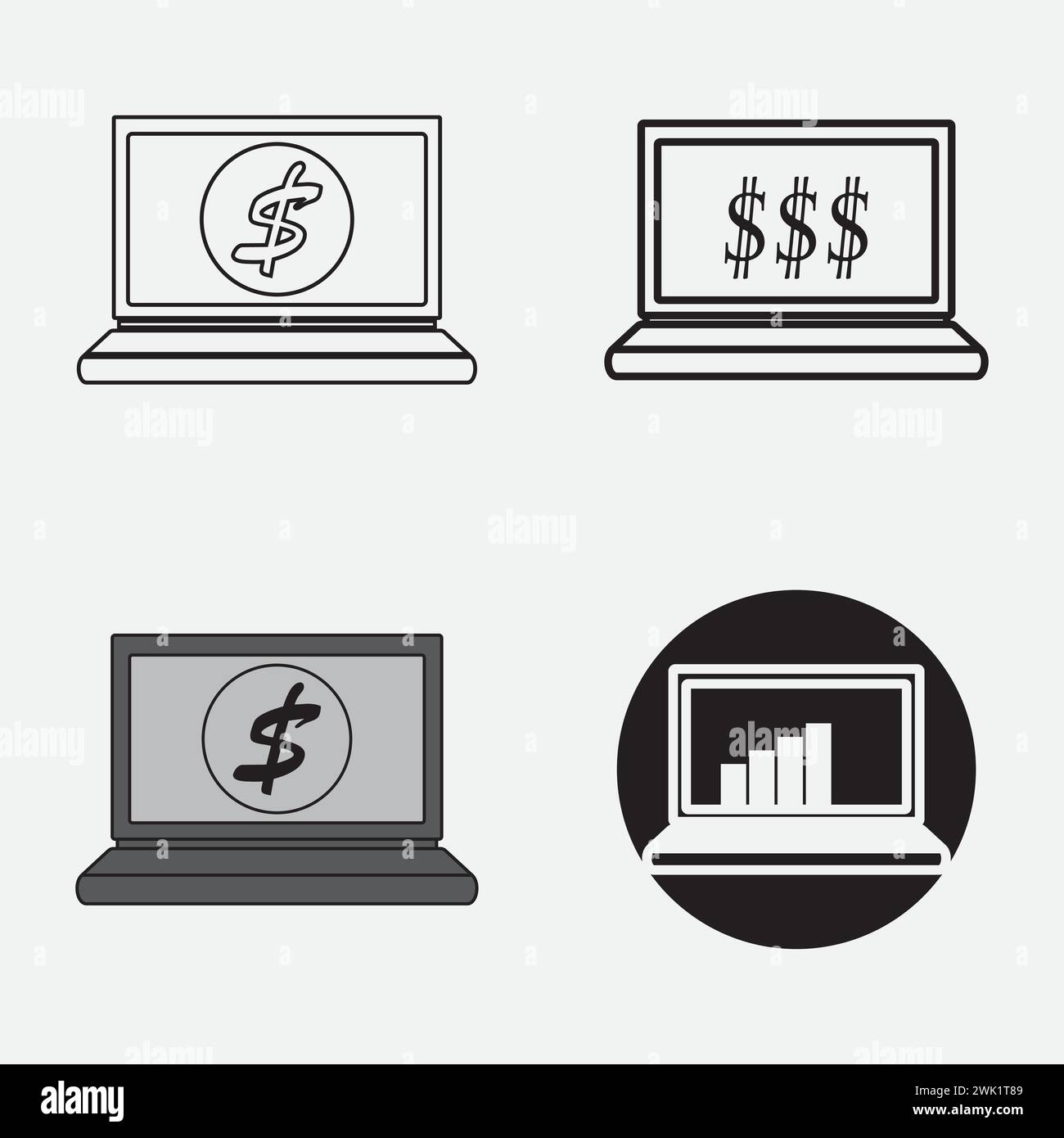 Accounting icon set logo vector Stock Vector Image & Art - Alamy
