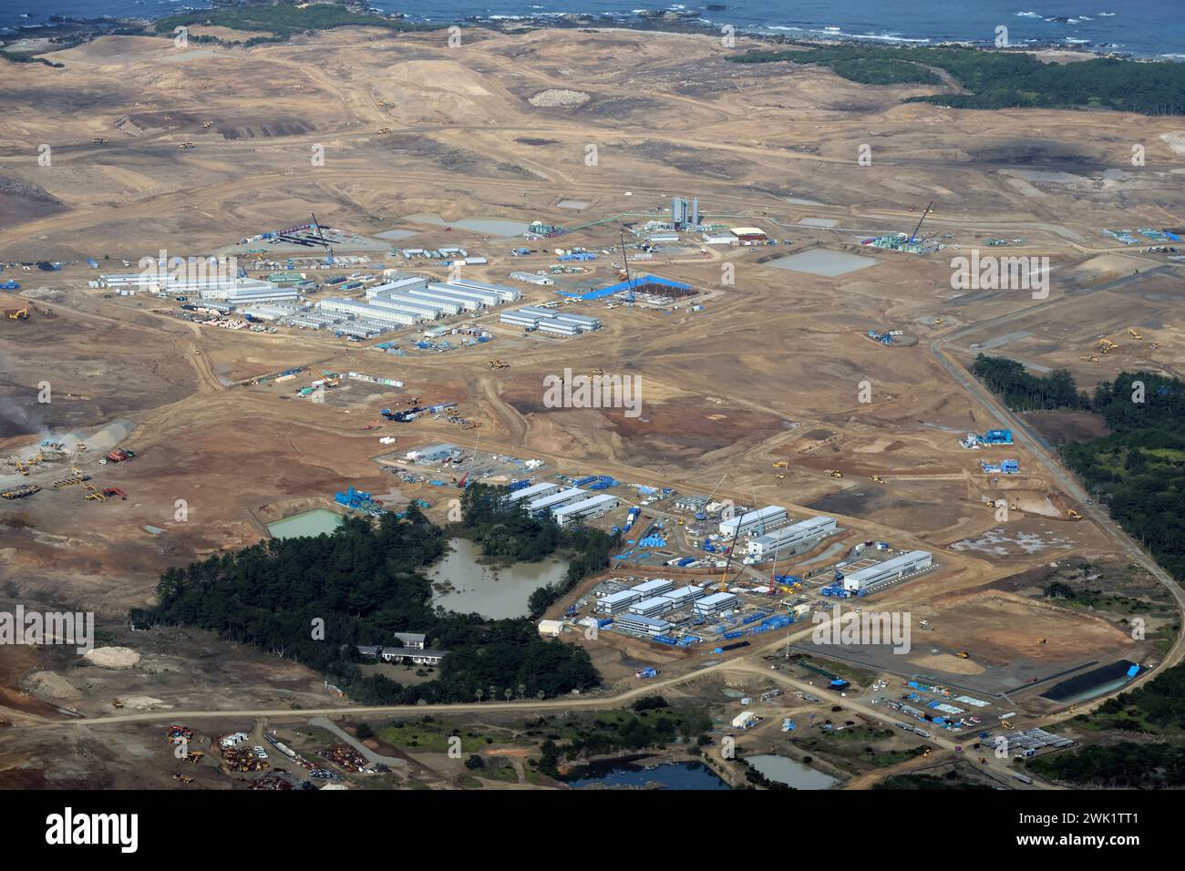An aerial photo shows Mageshima Island in Iriomote City, Kagoshima ...