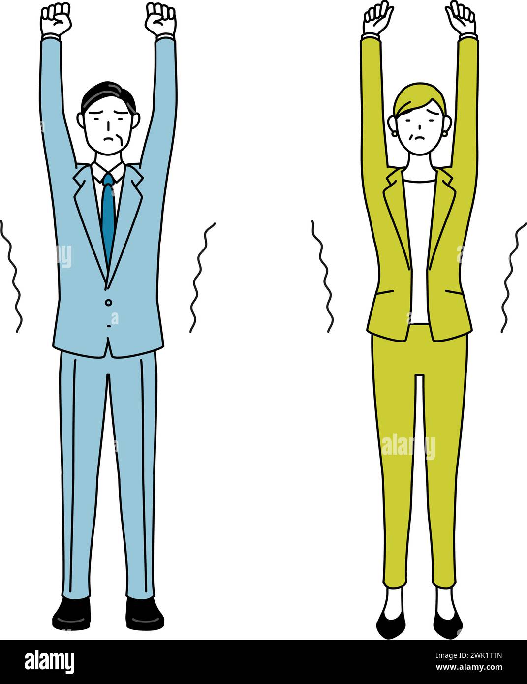 Middle aged woman stretching Stock Vector Images - Alamy