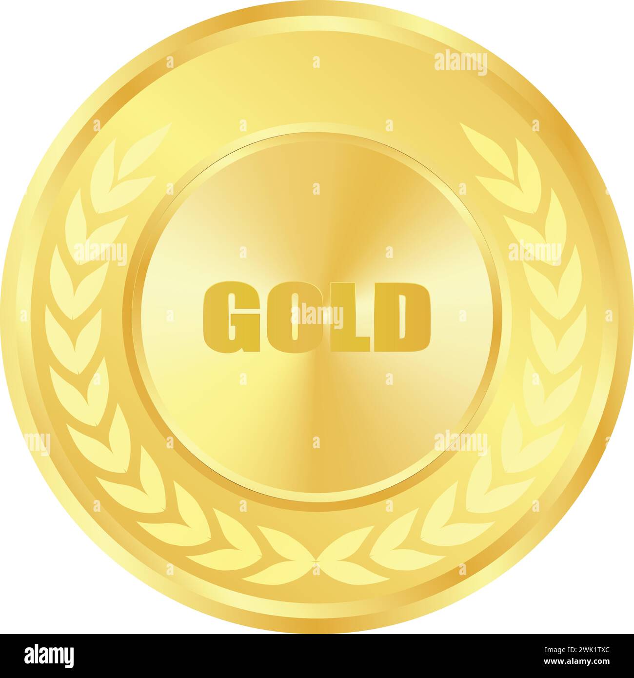 Realistic Golden Medal Vector, Golden Award, Prize, Golden Challenge ... Realistic Golden Medal Vector, Golden Award, Prize, Golden Challenge ...