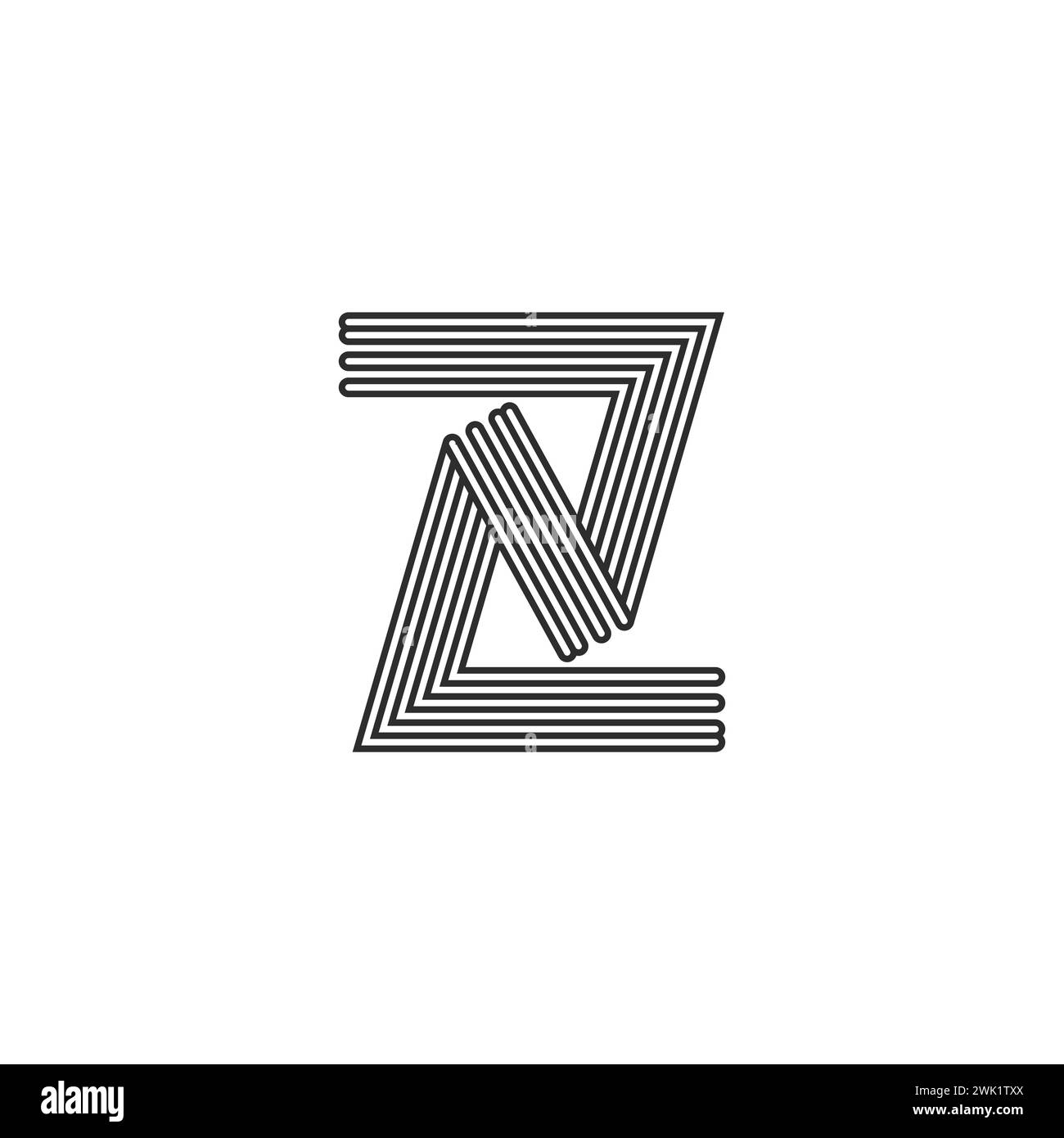 Alphabet Initials logo ZN, NZ, Z and N Stock Vector Image & Art - Alamy