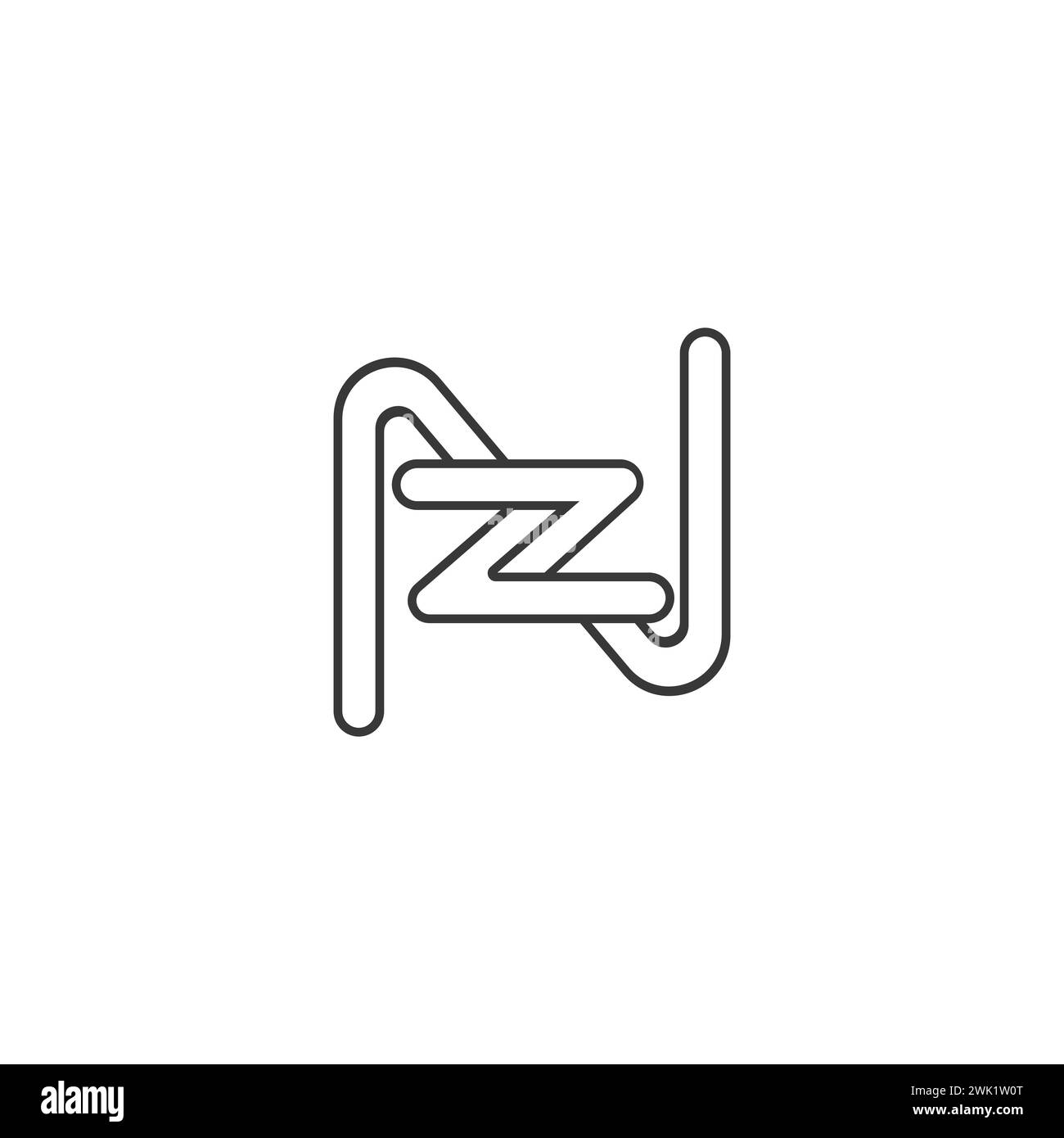 Alphabet Initials logo ZN, NZ, Z and N Stock Vector Image & Art - Alamy