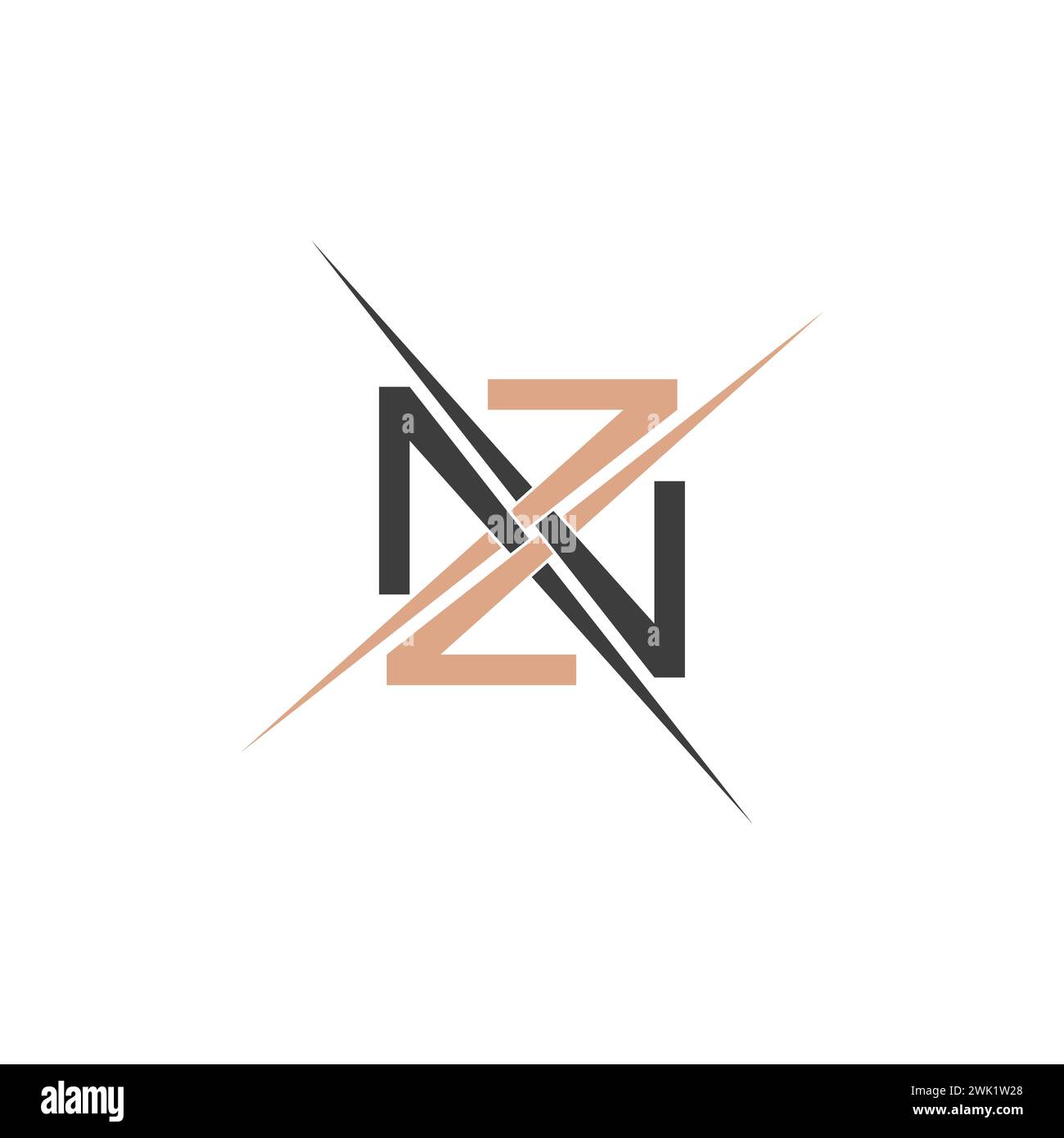 Alphabet Initials logo ZN, NZ, Z and N Stock Vector Image & Art - Alamy