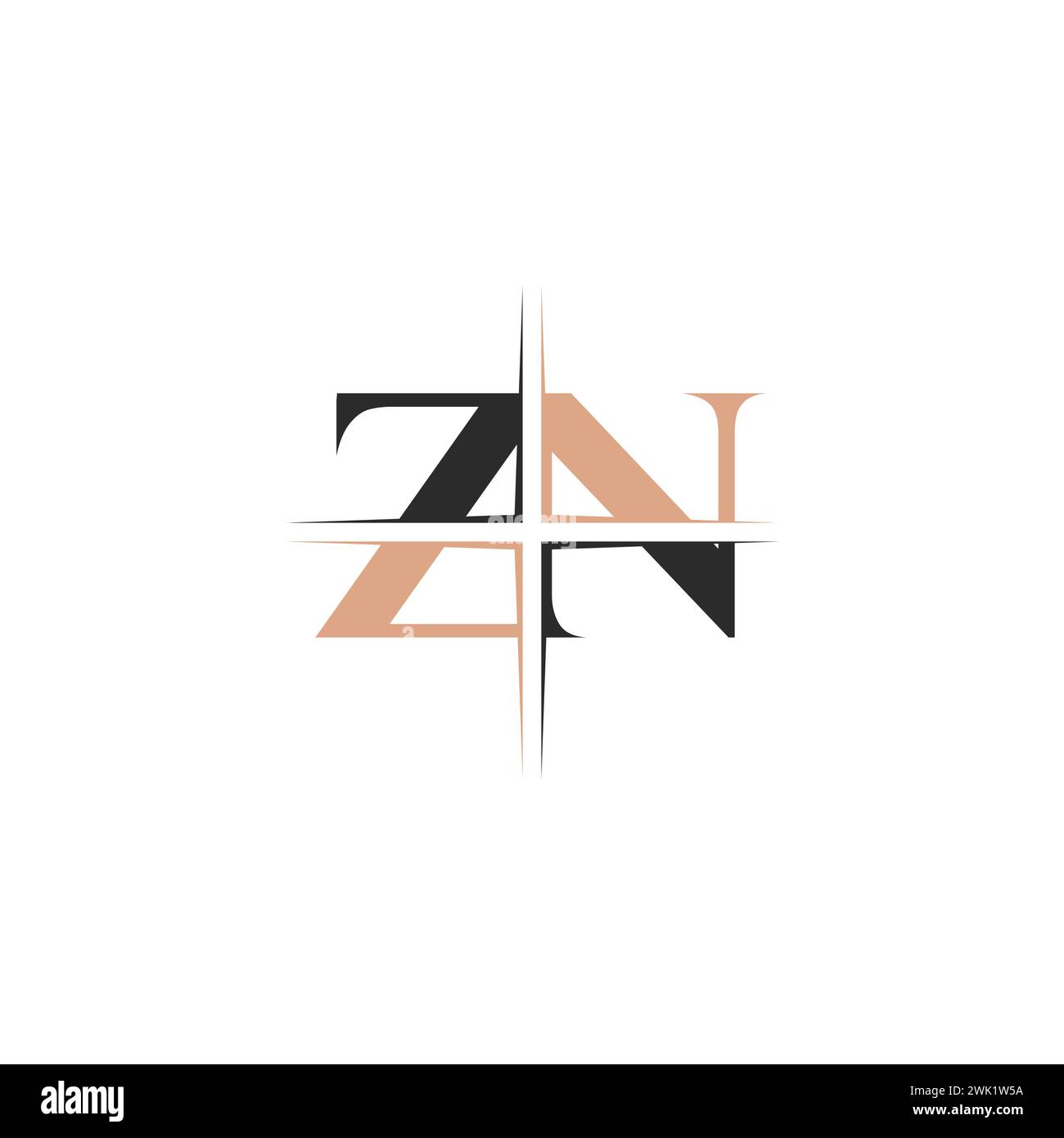 Alphabet Initials logo ZN, NZ, Z and N Stock Vector Image & Art - Alamy