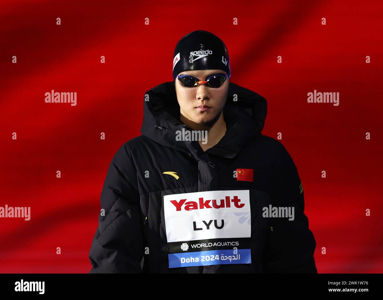 Doha, Qatar. 17th Feb, 2024. Lyu Yue of China is seen before the women ...