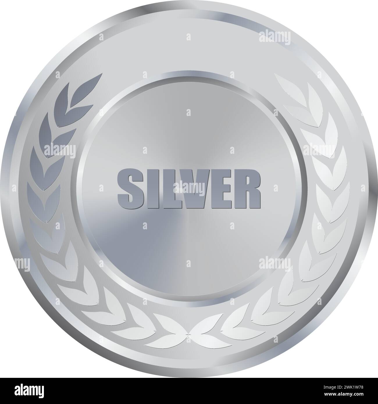 Realistic Silver Medal Vector, Silver Award, Prize, Silver Challenge Award, Medal Award winner ...