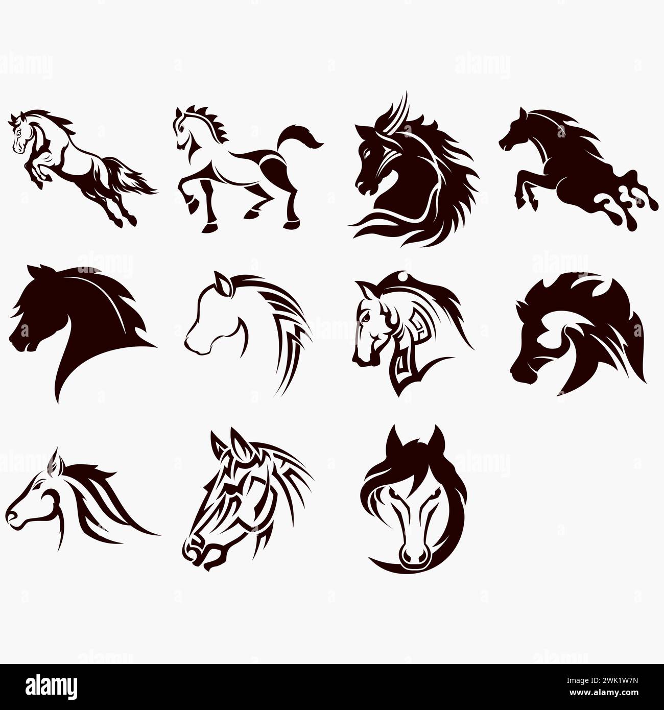 Horse icon set vector illustration Stock Vector Image & Art - Alamy