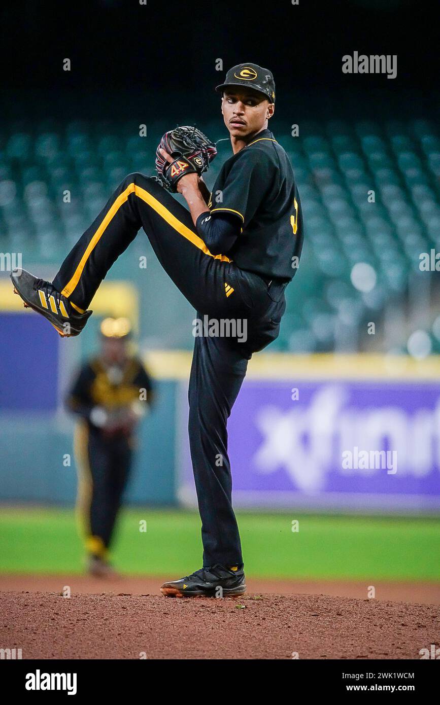 Houston, United States. 17th Feb, 2024. Grambling Tigers pitcher MASON ...