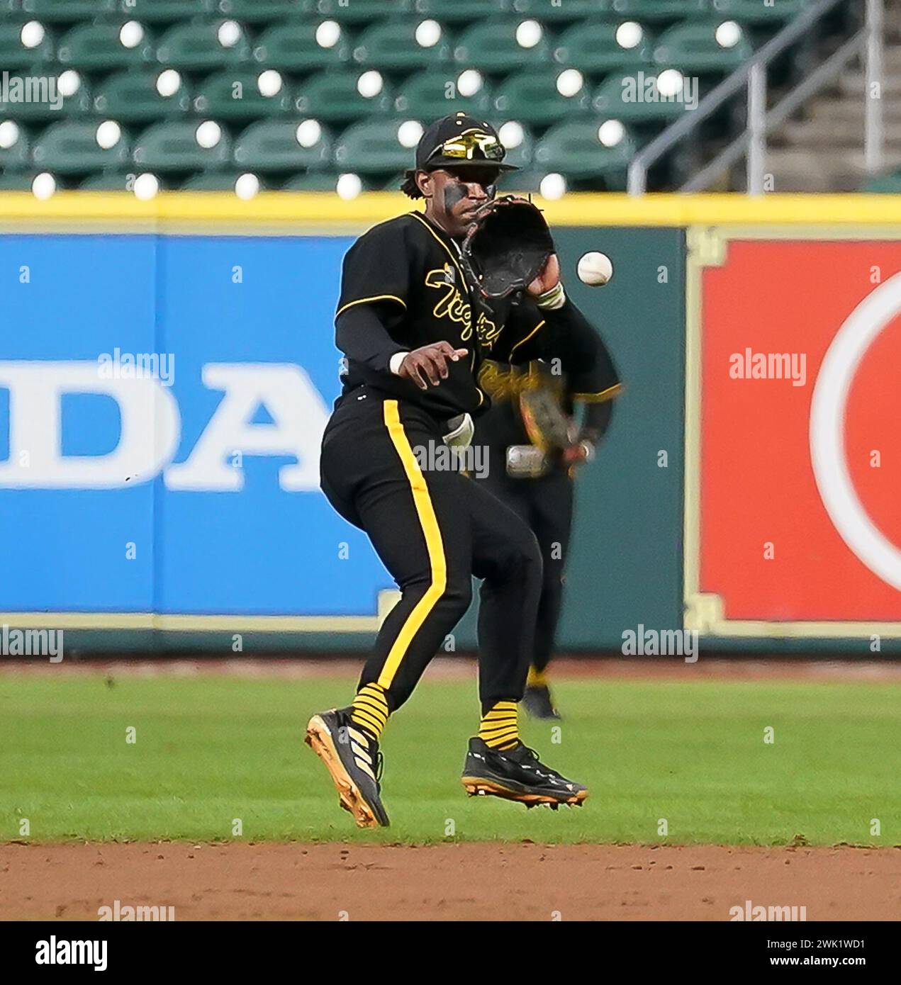 Grambling Tigers second baseman KYLE WALKER (7) fields a ground ball ...