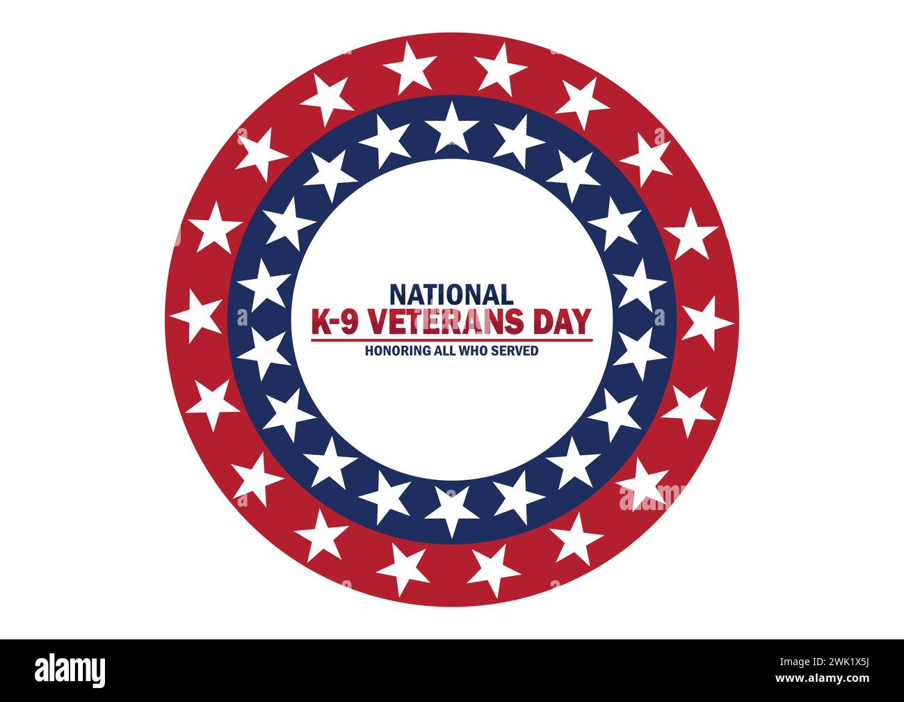 National K 9 Veterans Day. Honoring All Who Served. Holiday concept ...