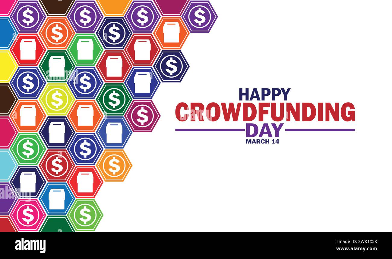 Happy Crowdfunding Day. Holiday concept. Template for background ...