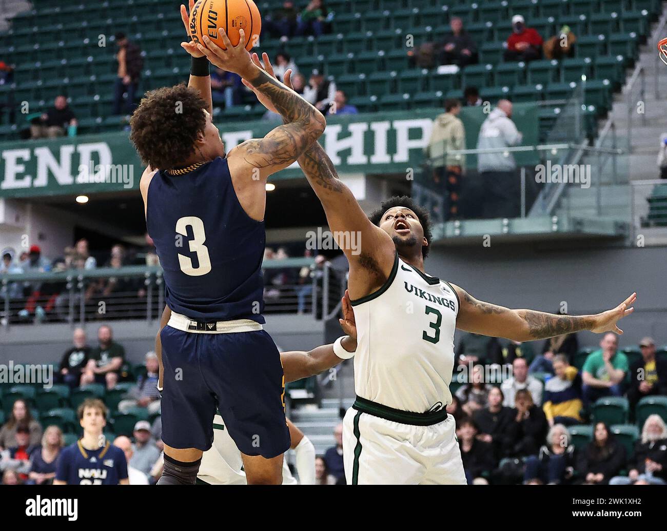 February 17, 2024: Northern Arizona Lumberjacks guard Jayden Jackson (3 ...
