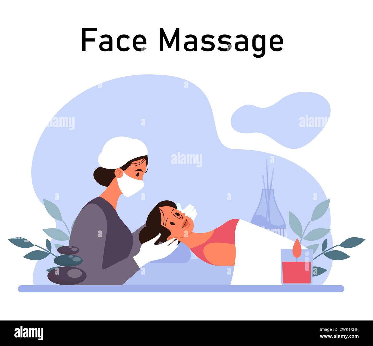 Skincare routine. Facial skin cosmetic products applying and ...