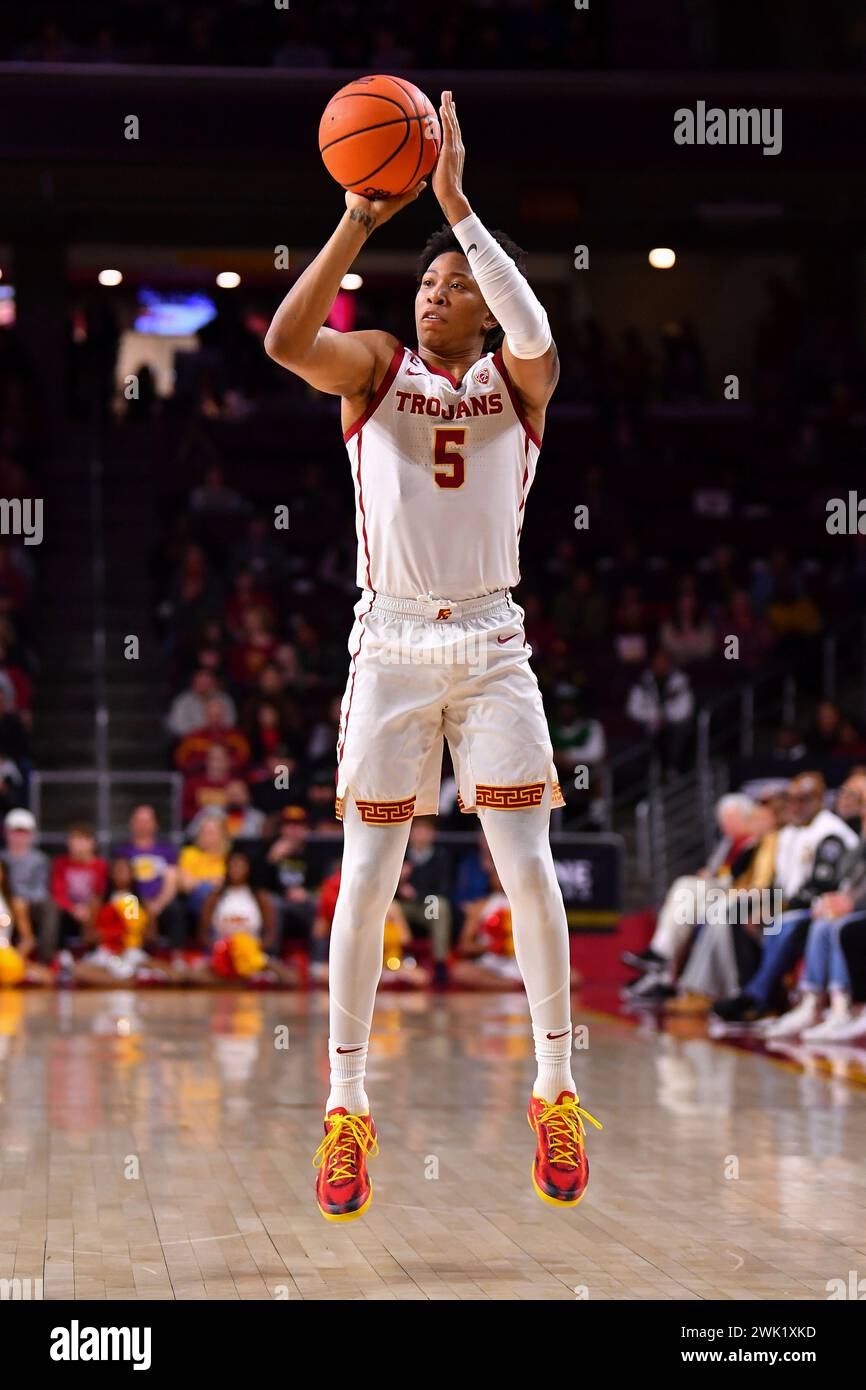 LOS ANGELES, CA - FEBRUARY 17: USC Trojans guard Boogie Ellis (5 ...