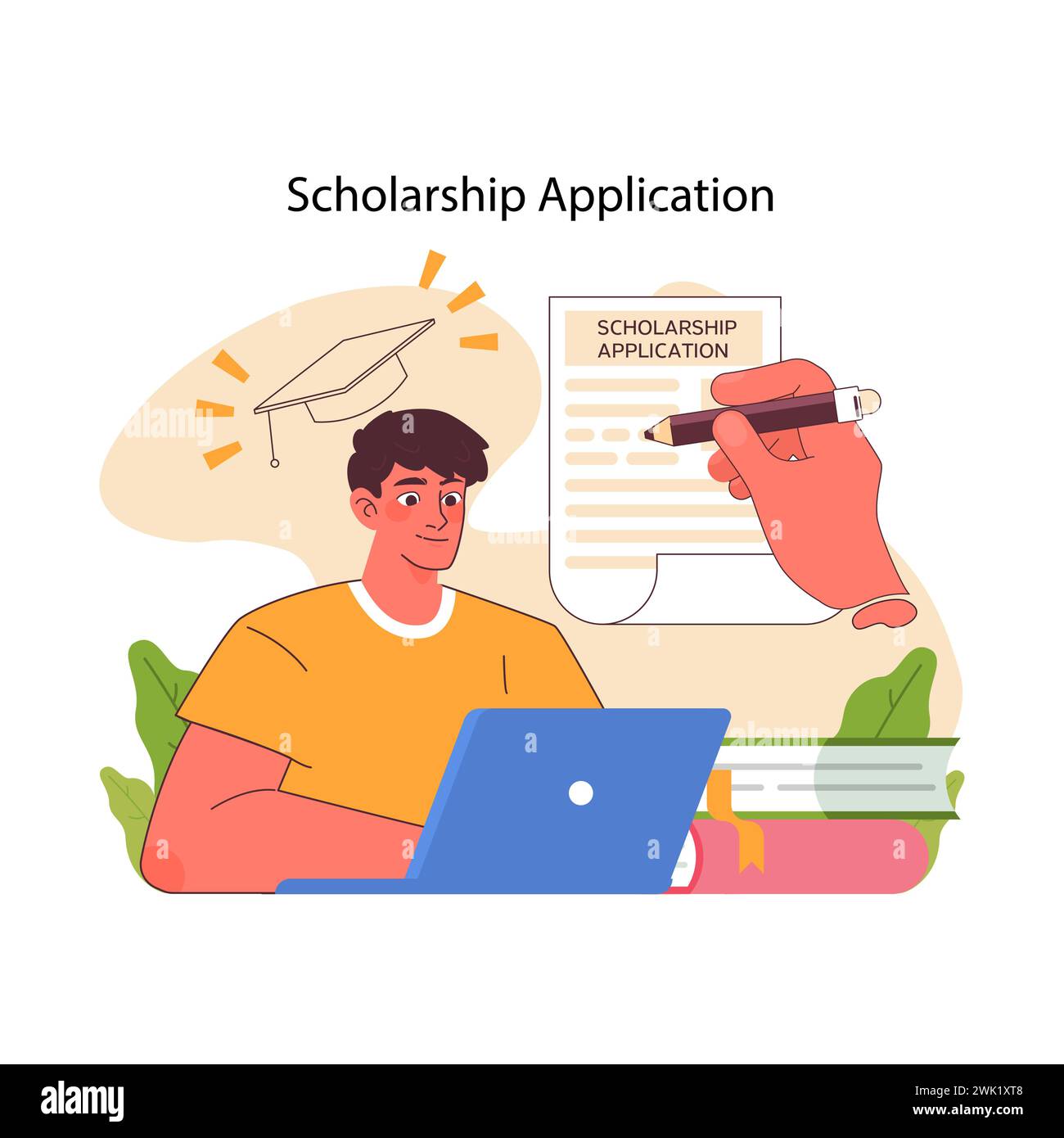 Applying for scholarship Stock Vector Images - Alamy