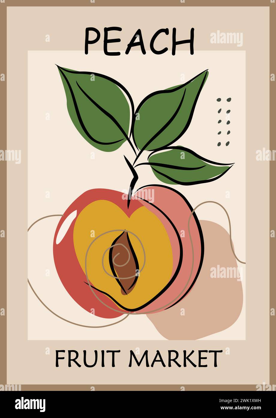 Groovy peach Stock Vector Images - Alamy