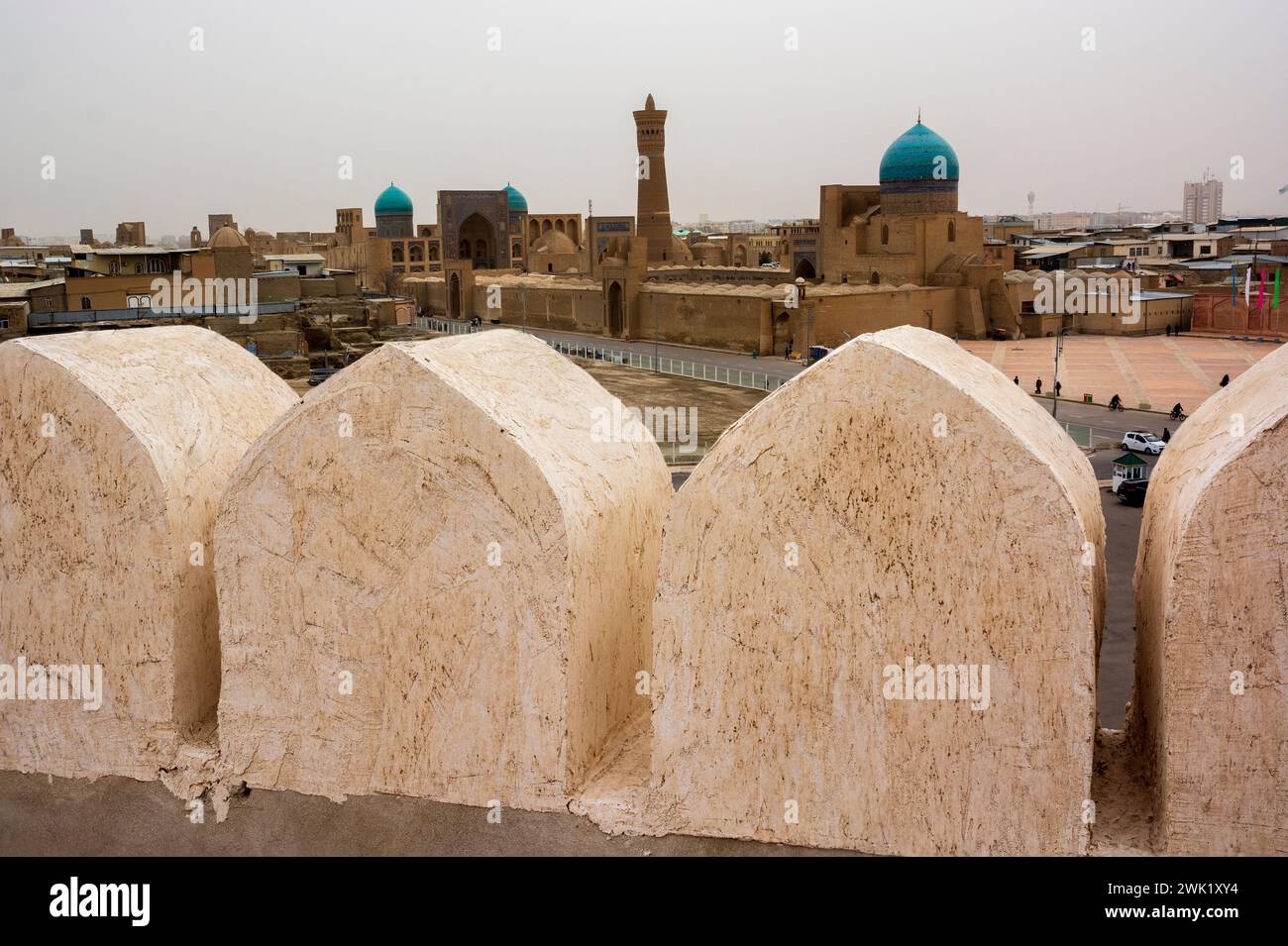 The Kalon complex from the Ark, the ancient royal fortress of Bukhara ...
