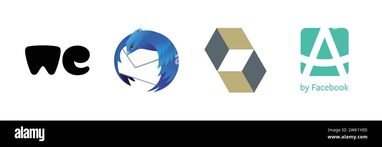 Twitter logo facebook hi-res stock photography and images - Alamy