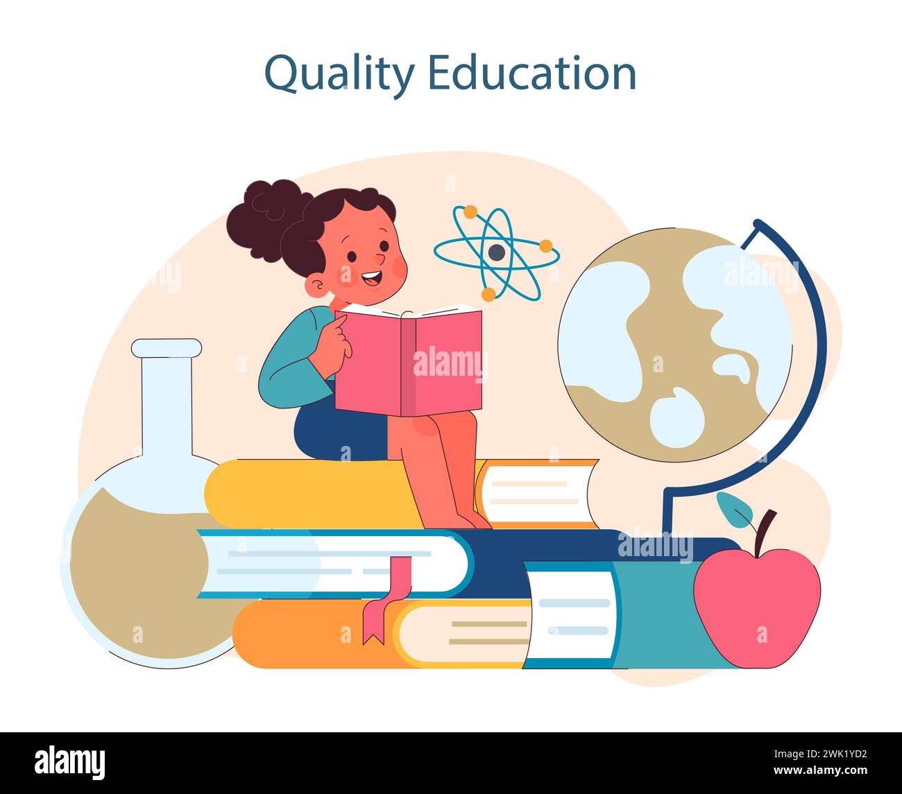 Enneagram Peacemaker type illustration. A serene, harmonious character ...