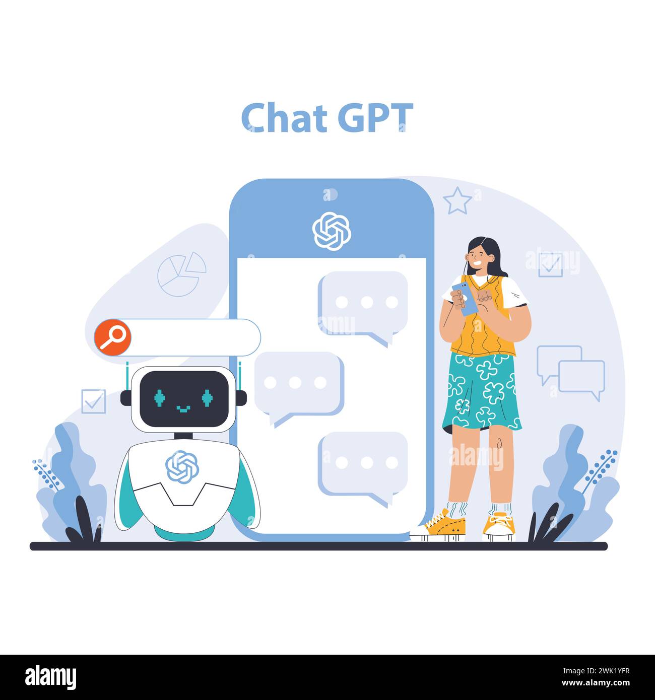 Chat GPT concept. Interactive AI chatbot technology for seamless ... Chat GPT concept. Interactive AI chatbot technology for seamless ...