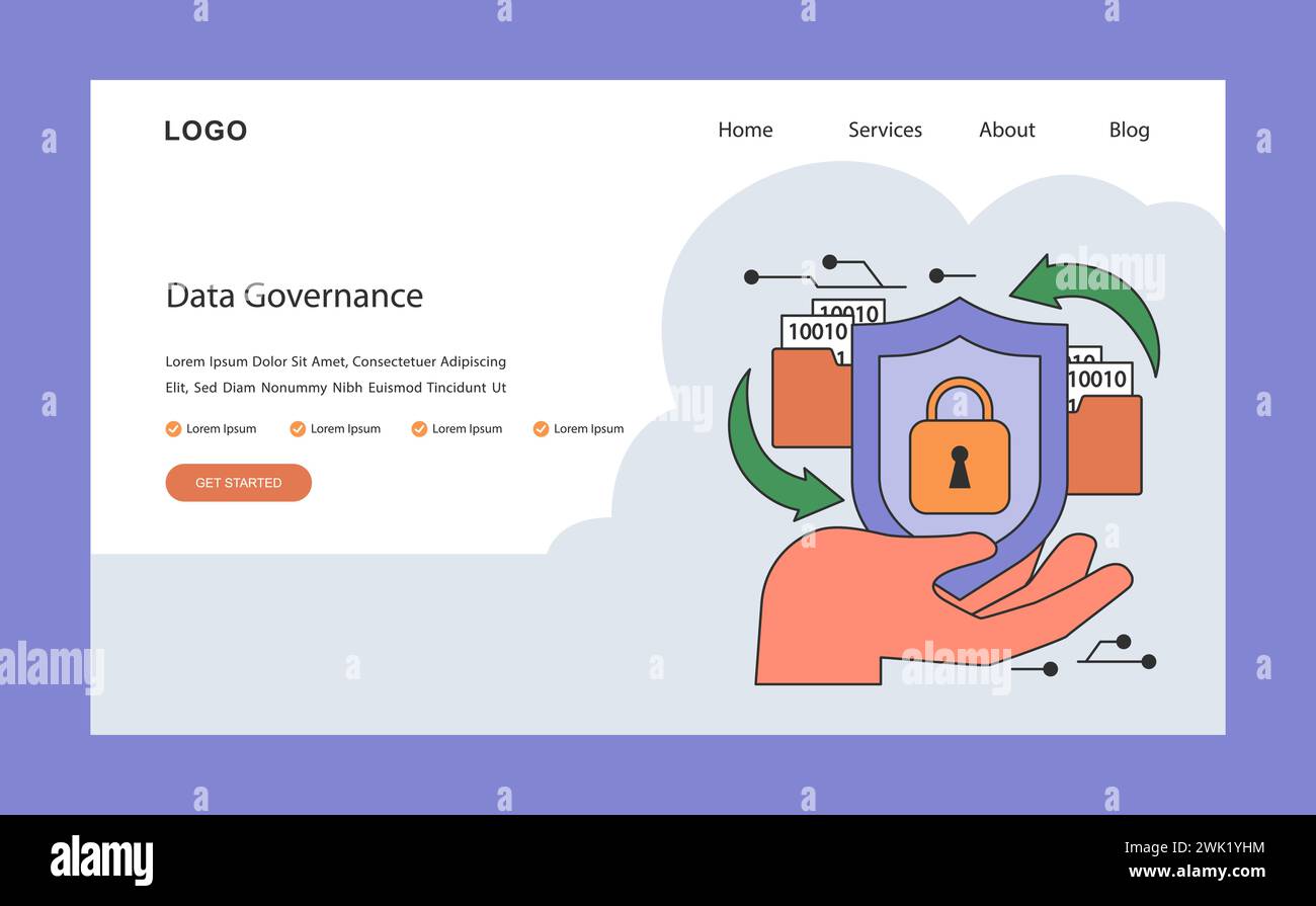 Data governance web or landing. Information oversight. Strategic ...