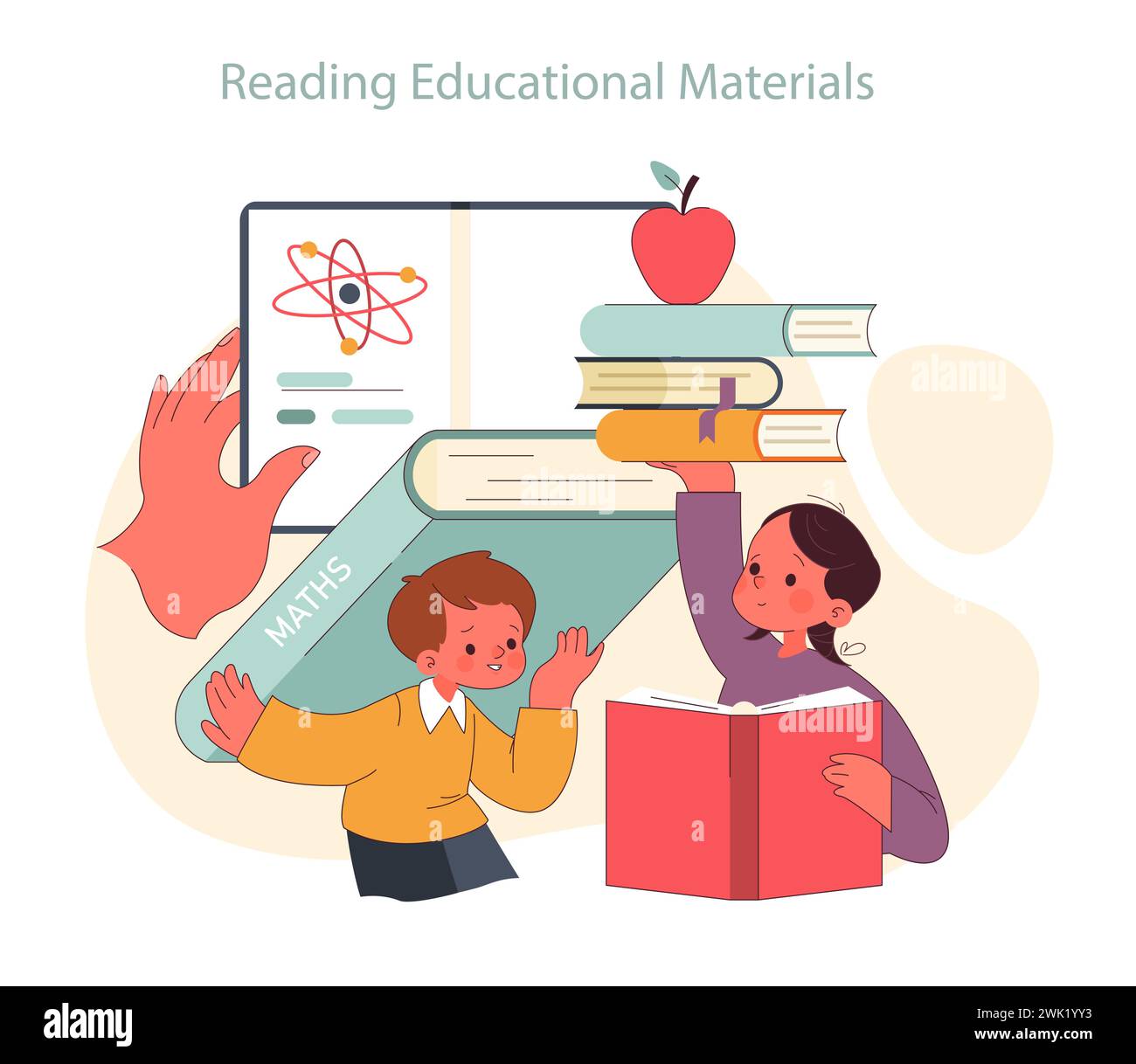 Children learn. Elementary school classes. Kids reading books ... Children learn. Elementary school classes. Kids reading books ...