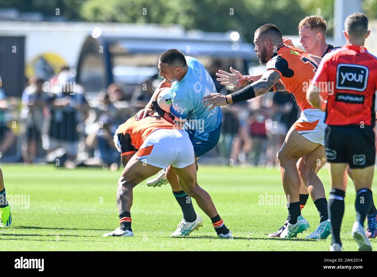Christchurch, New Zealand. 18th Feb, 2024. Kalani Going of the Warriors ...