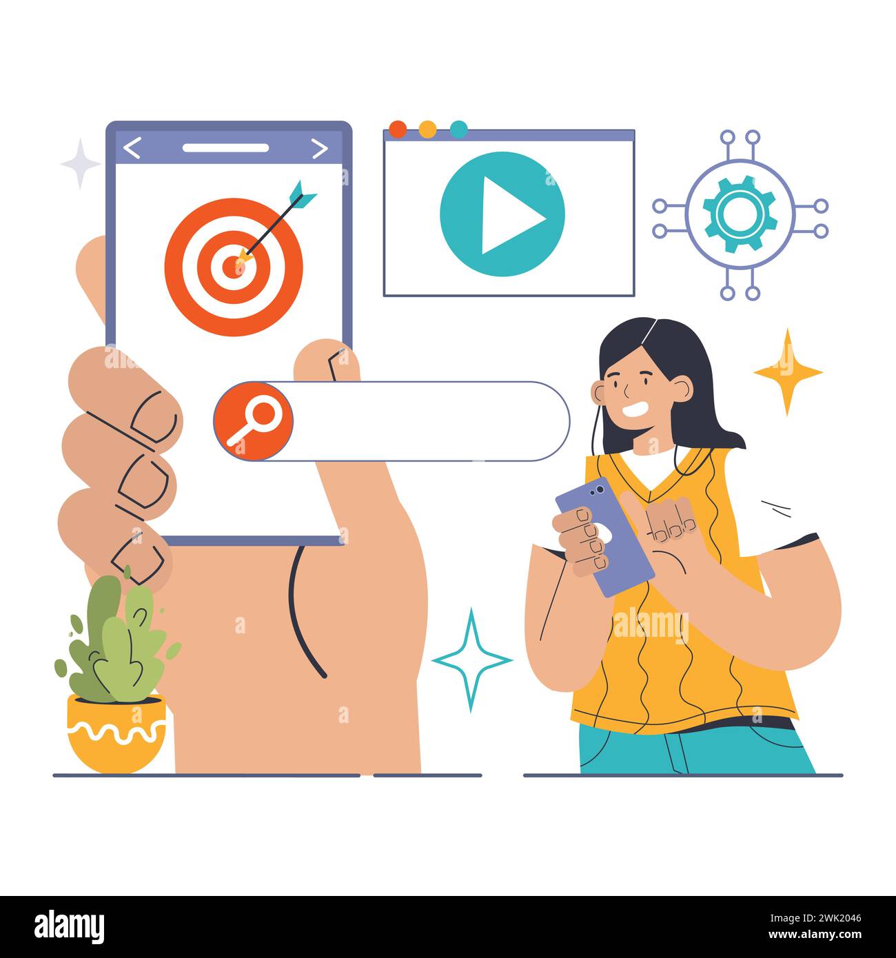 Website optimization concept. Targeting search relevance with precision ...