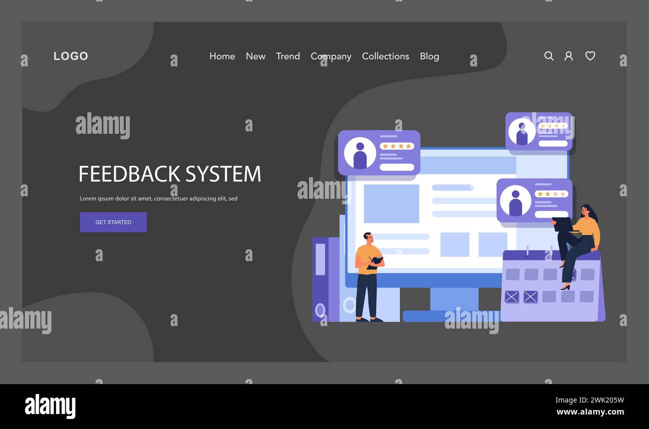Feedback System concept. Professionals analyzing user ratings and ...