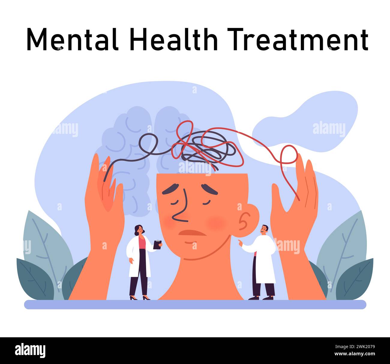 Psychotherapy. Psychiatrist consulting a patient on mental health ...