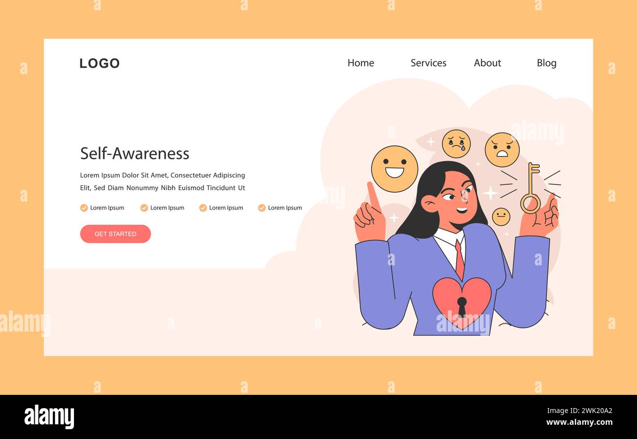 Life navigation web or landing. Personal progress and finding purpose ...