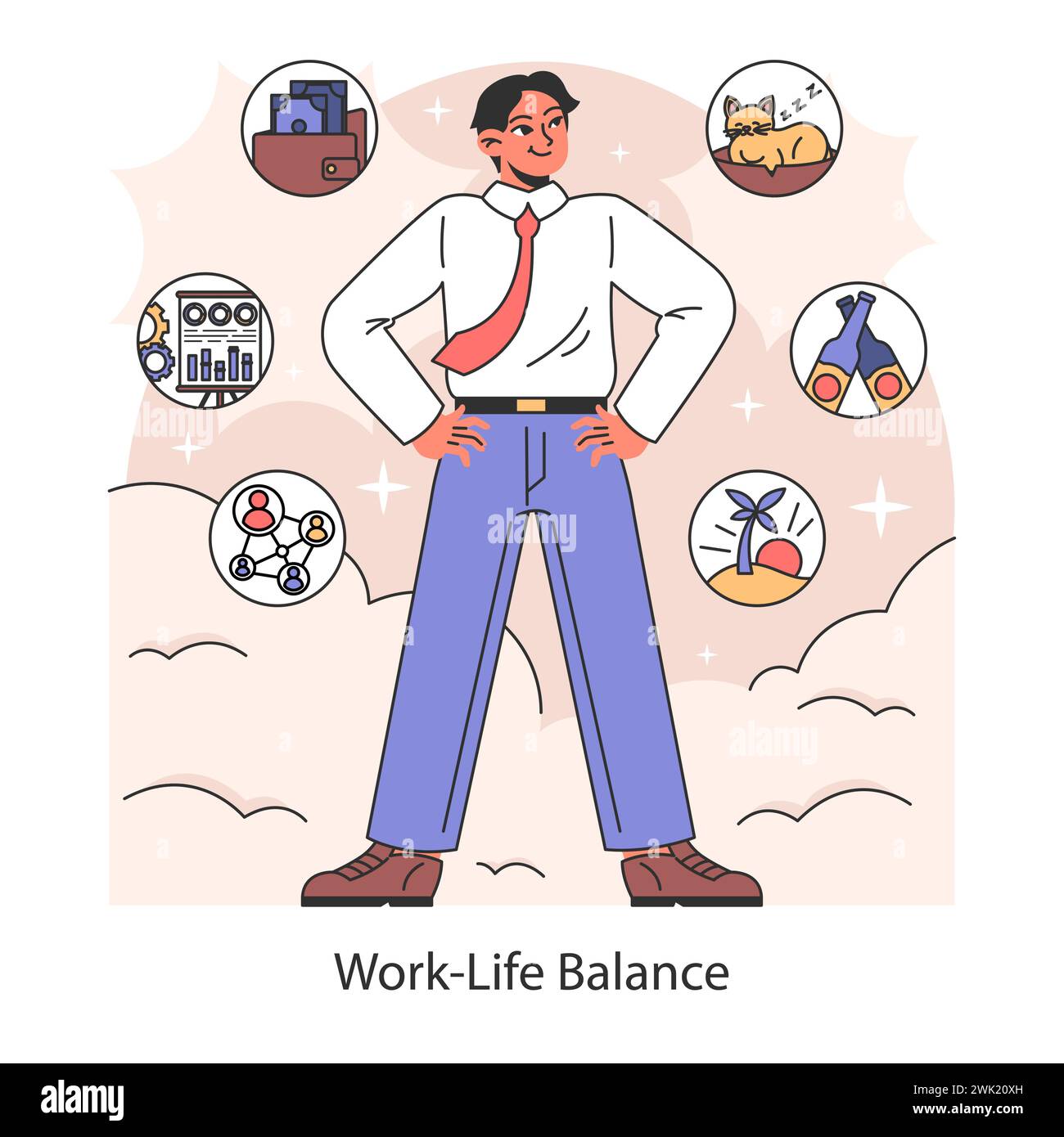 Work-Life balance. Harmonizing career and personal life for holistic body and mind harmony ...