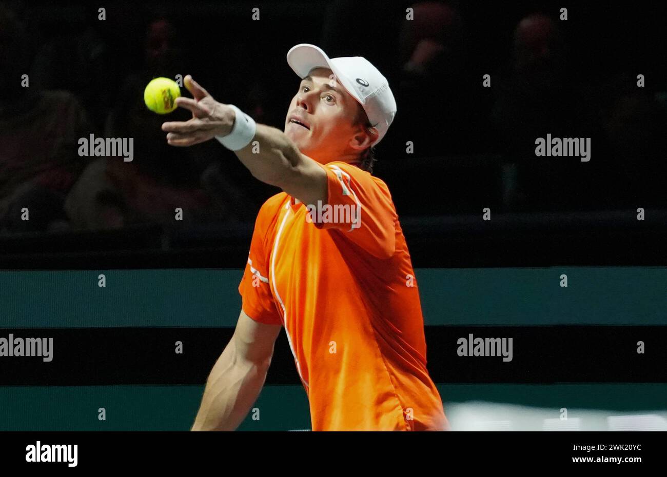 Alex de Minaur of Australia against Andrey Rublev of Russia, quarter-final during the ABN Amro ...