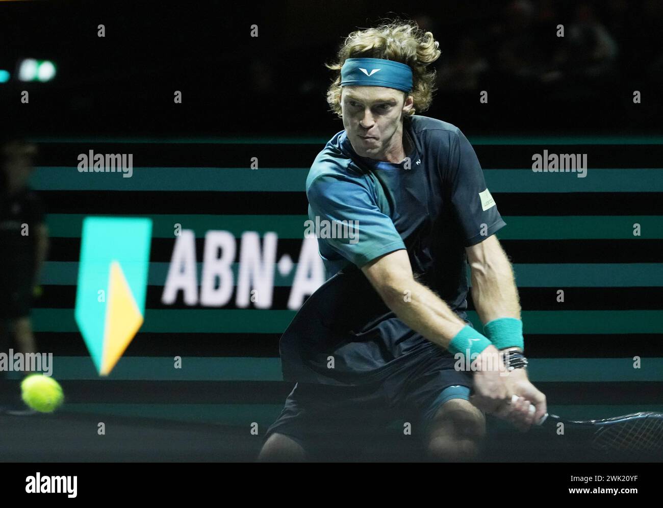 Andrey Rublev of Russia against Alex de Minaur of Australia, quarter-final during the ABN Amro ...