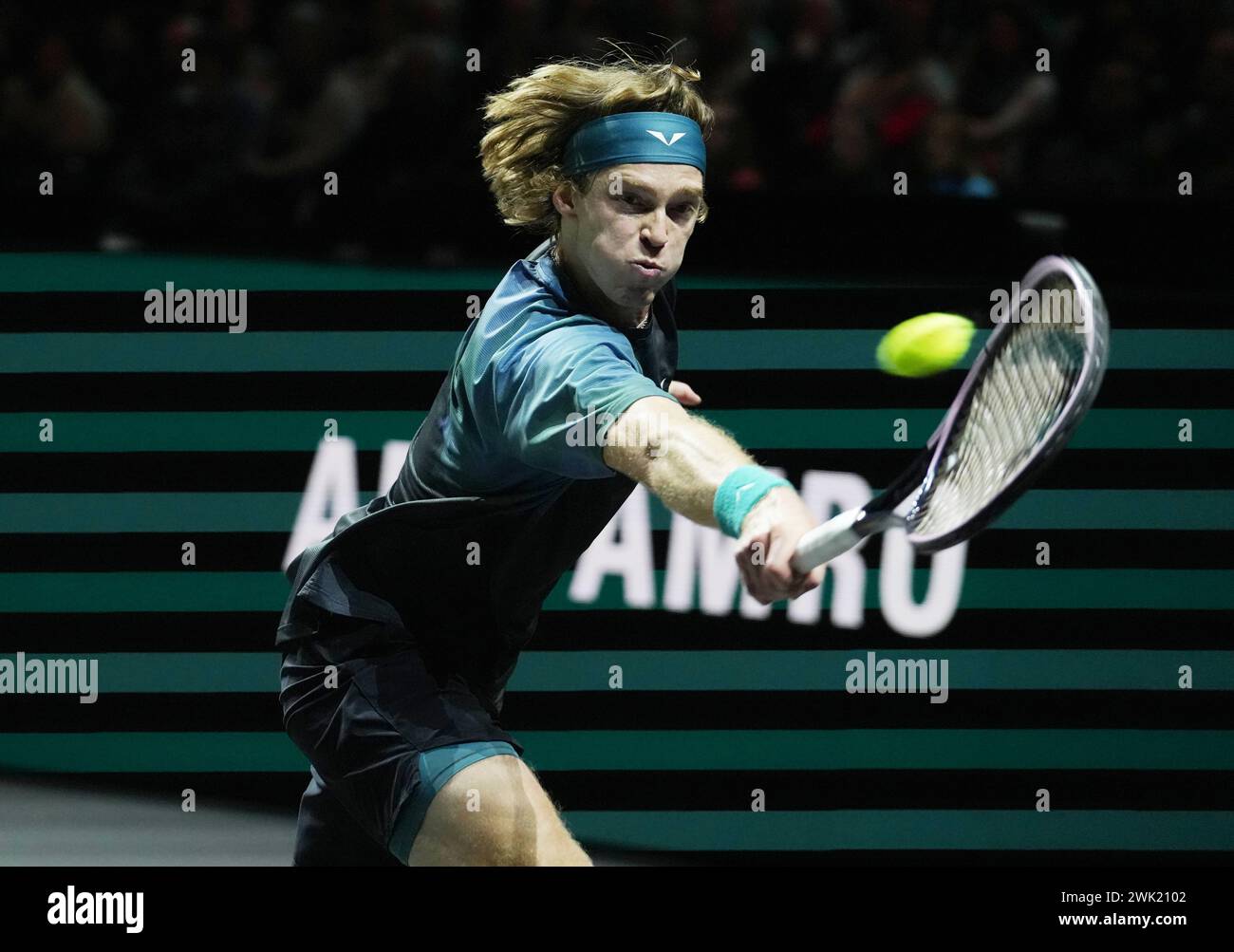 Andrey Rublev of Russia against Alex de Minaur of Australia, quarter-final during the ABN Amro ...