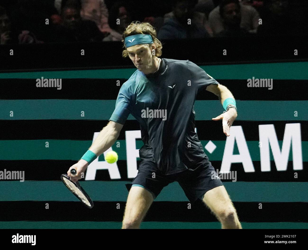 Andrey Rublev of Russia against Alex de Minaur of Australia, quarter-final during the ABN Amro ...