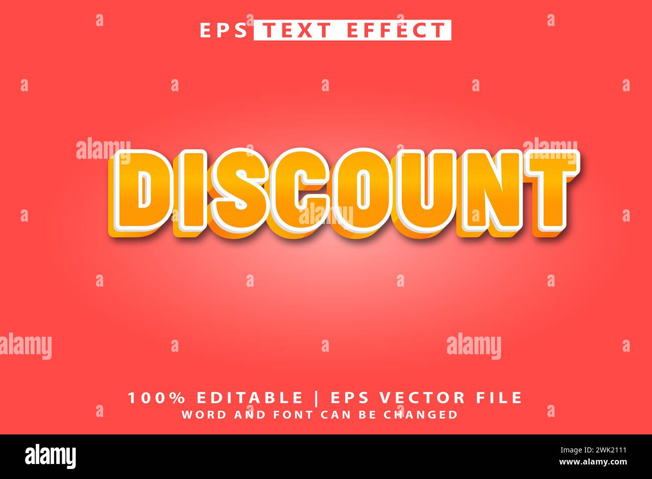 Editable discount 3d text style Stock Vector Image & Art - Alamy