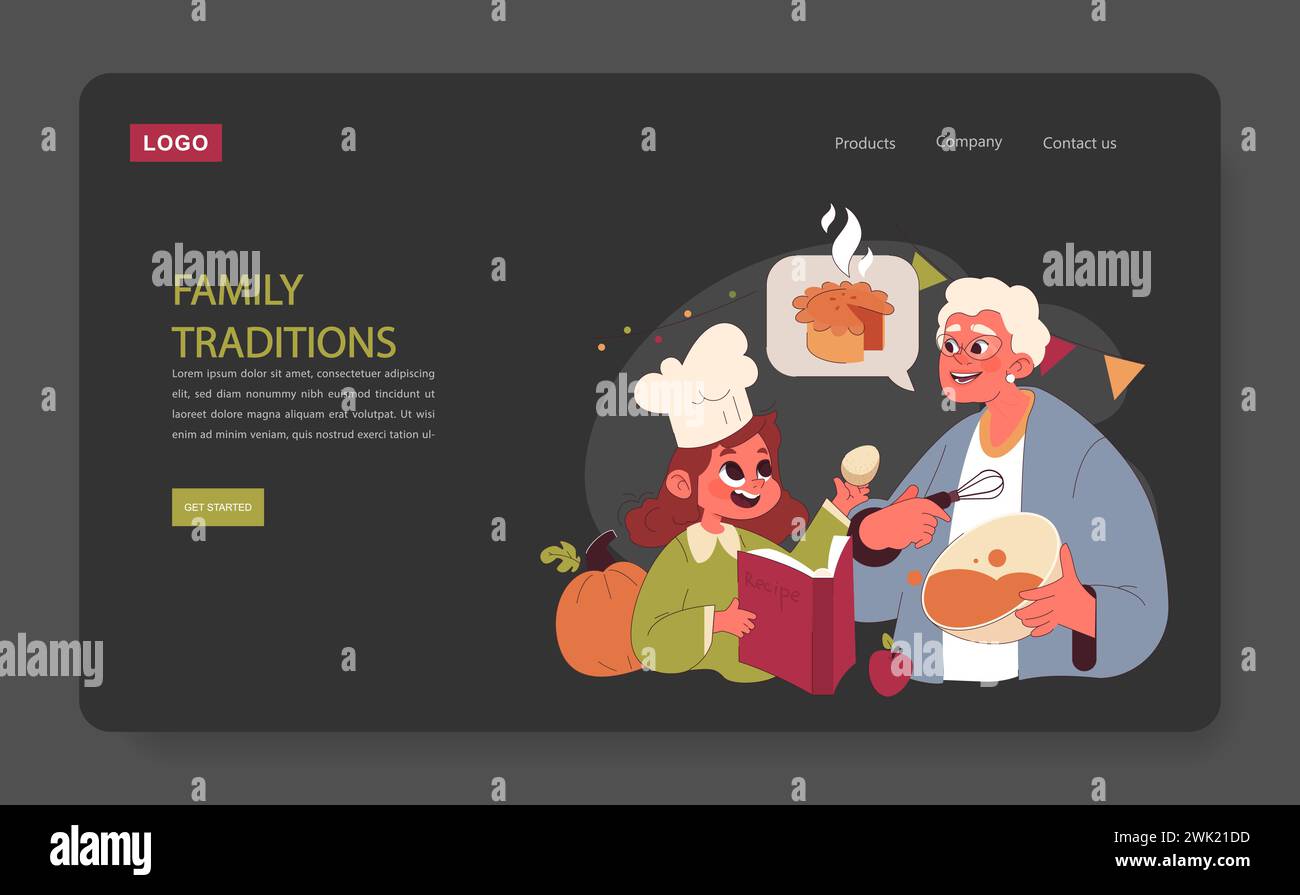 Grandmother and granddaughter cooking together Stock Vector Images - Alamy