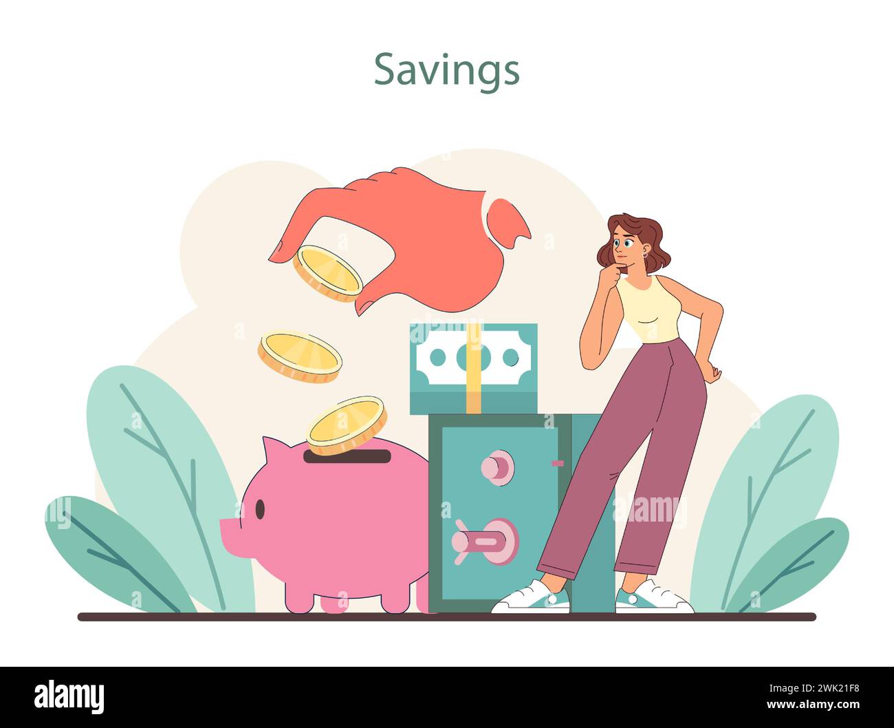 Savings concept. Evaluating financial decisions with a focus on ...