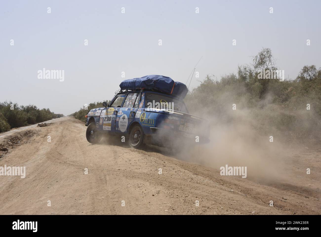 One of the Hungarian teams called Wartburg DDR drives along the ...