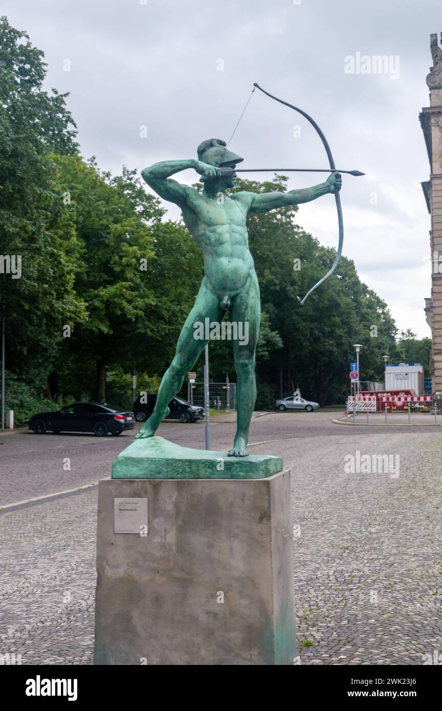 Hannover, Germany - July 29, 2023: Archer sculpture by Ernst Moritz ...