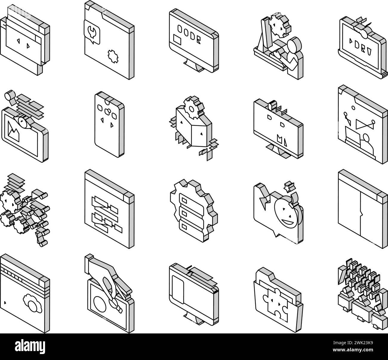 App dev background Black and White Stock Photos & Images - Alamy