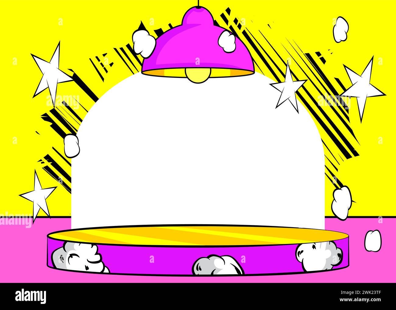 Comic Book Product podium stage for mockup presentation with pendant ...