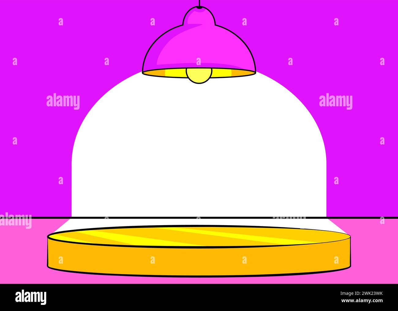 Comic Book Product podium stage for mockup presentation with pendant ...