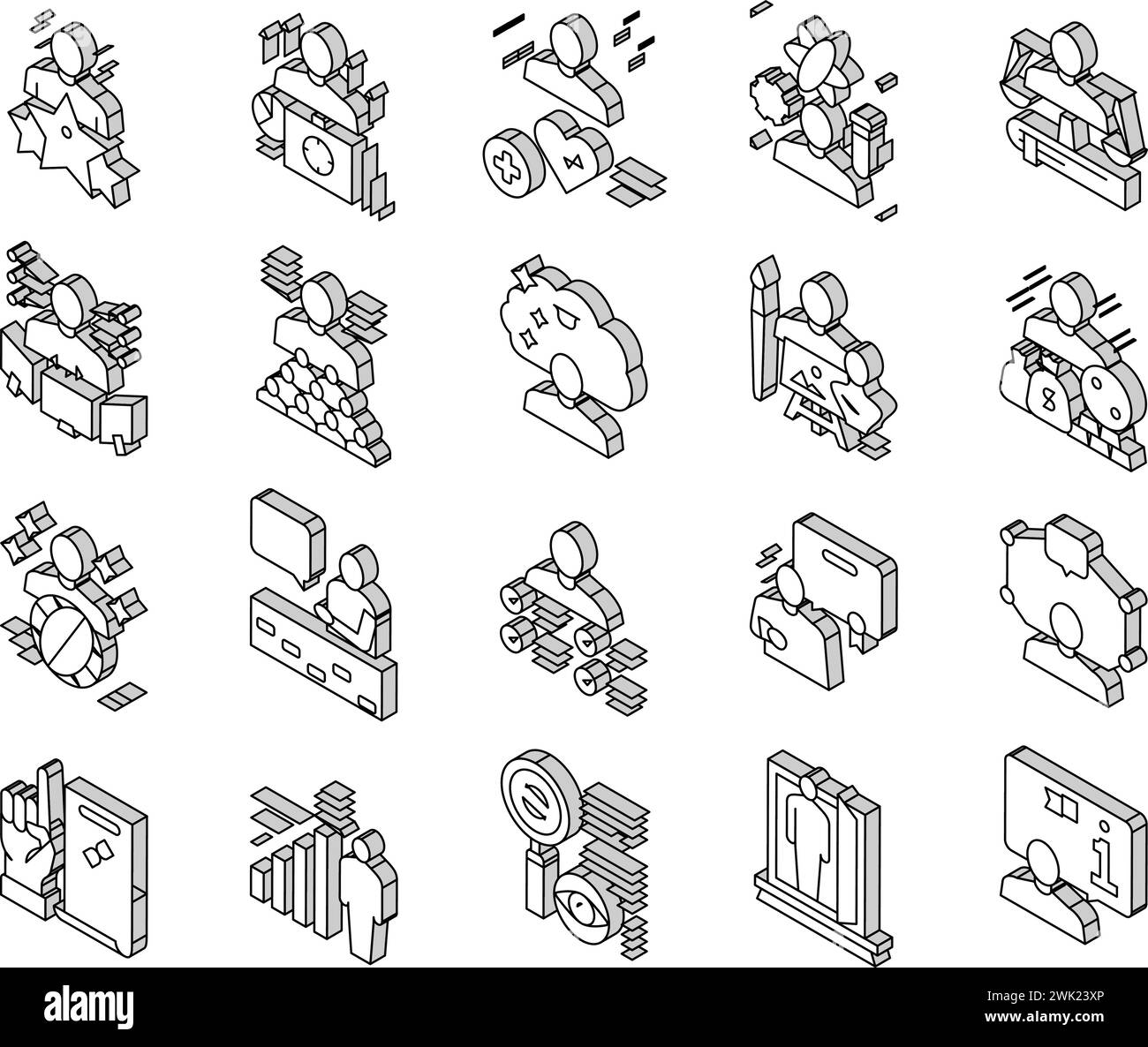 Collection of technical illustrations Black and White Stock Photos ...