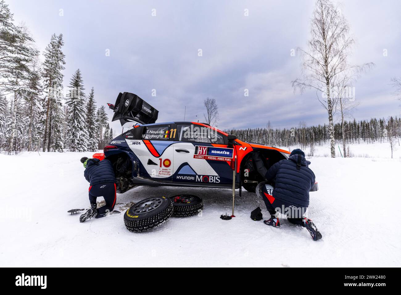 NEUVILLE Thierry, Hyundai I20 Rally1, portrait during the Rally Sweden ...