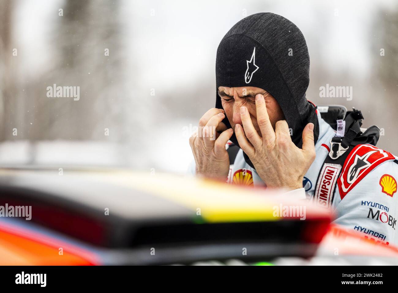 NEUVILLE Thierry, Hyundai I20 Rally1, portrait during the Rally Sweden ...
